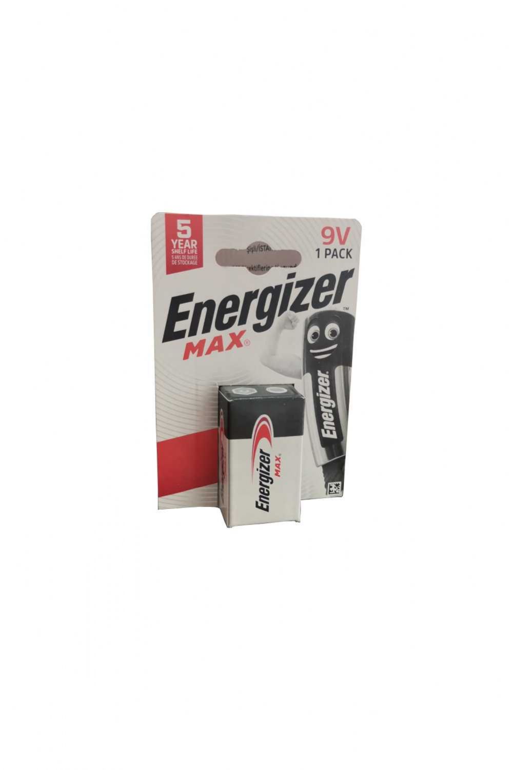 Energizer MAX 9V 1 PACK BÜYÜK PİL - akpinarelektrikmarketim.com